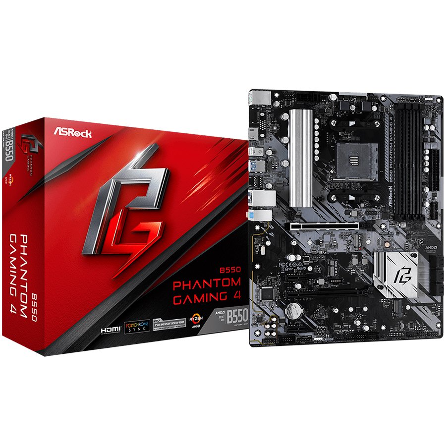 ASROCK Main Board Desktop B550 PHANTOM GAMING 4 (A - CPU Infotech