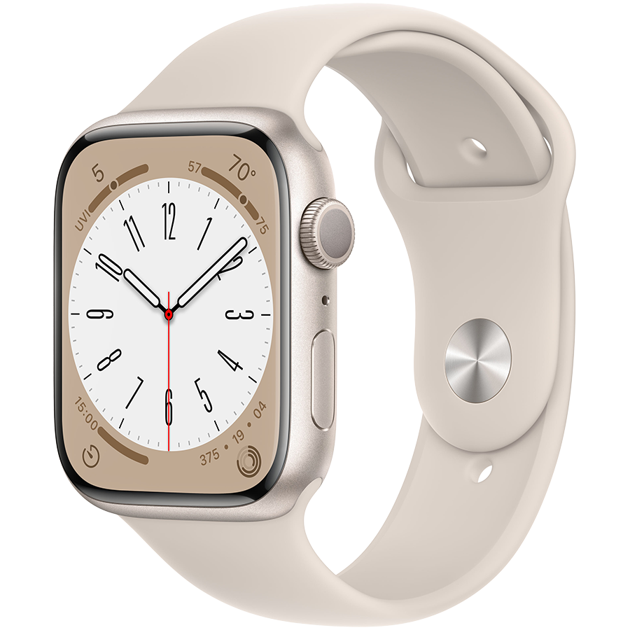 Apple Watch S8 GPS 45mm Starlight Aluminium Case w - CPU Infotech