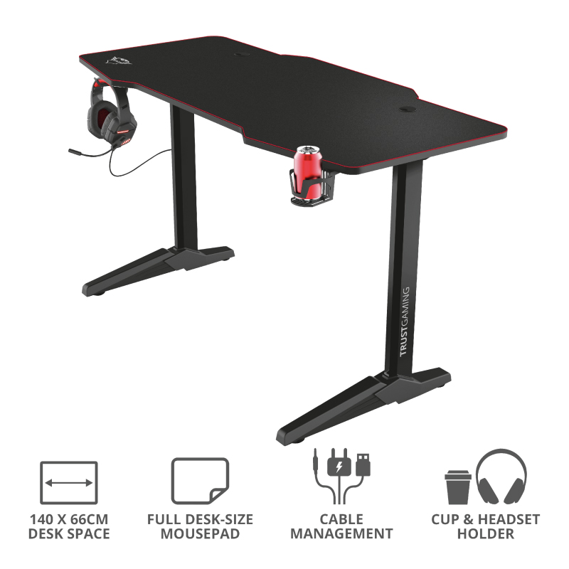 Trust GXT 1175 Imperius XL sto XL gaming sto sa podlogom za miš na ...