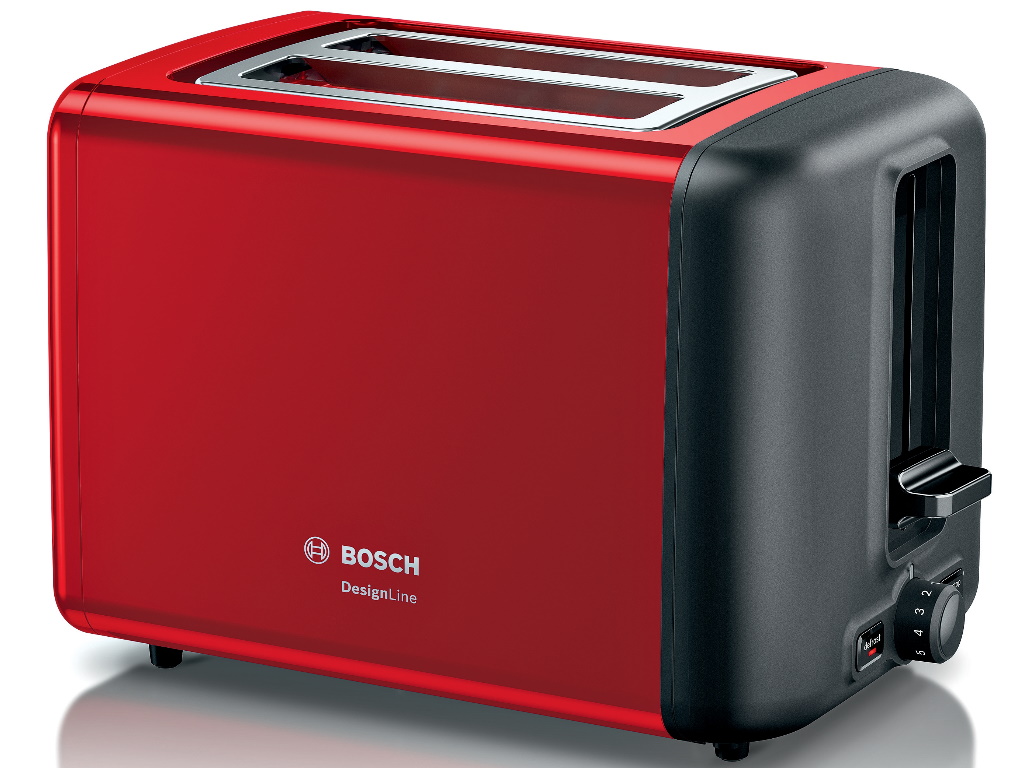 BOSCH Toster 2 kriške, DesignLine, Crvena970 W - CPU Infotech