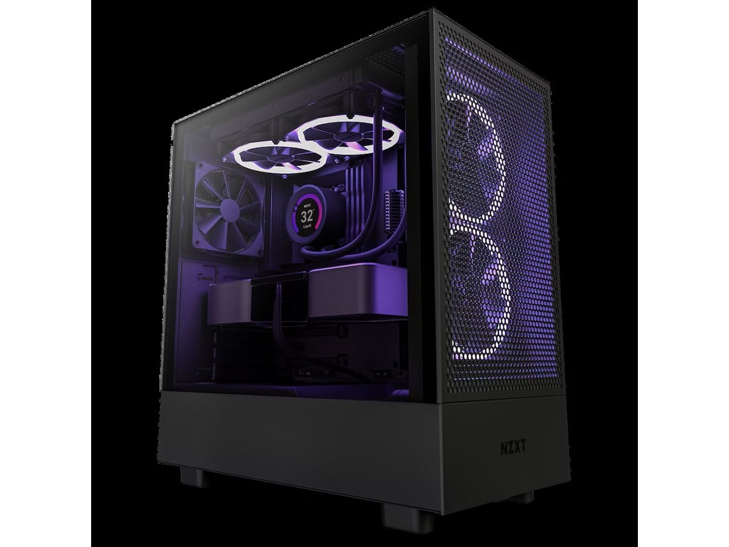 NZXT CASE H5 FLOW BLACK RGB mini-ITX, Micro-ATX, ATX, Mid-tower, 4x fan ...